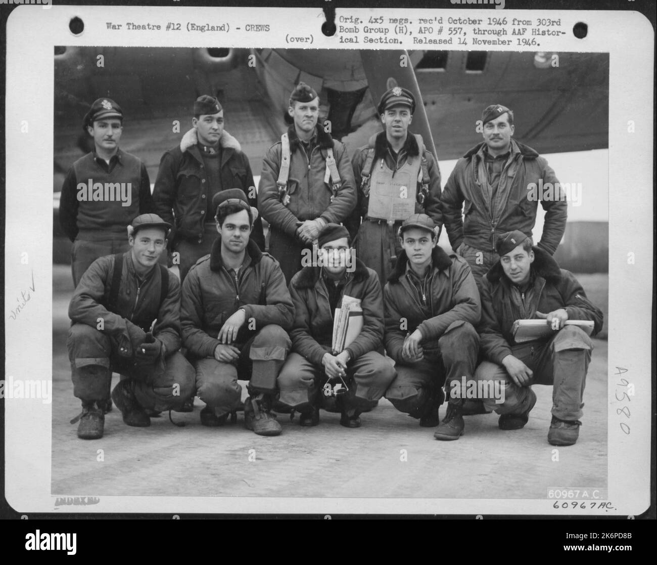 Lead Crew On Bombing Mission To Berlin, Germany, In Front Of A Boeing B ...