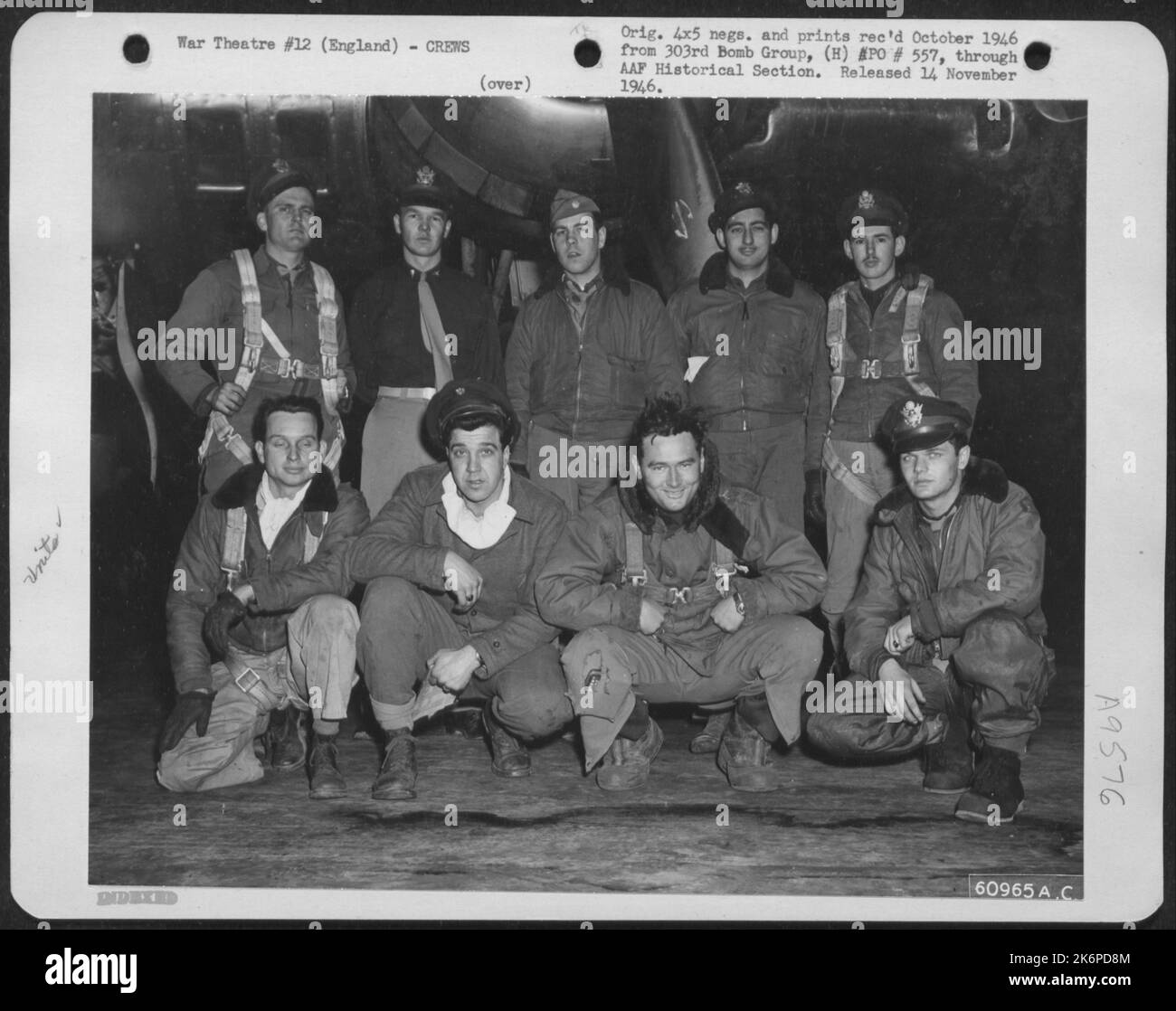 Lead Crew On Bombing Mission To Leipsig, Germany, In Front Of A Boeing ...