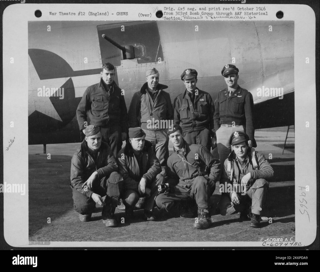 Lead Crew On Bombing Mission To Oranienburg, Germany, In Front Of A ...