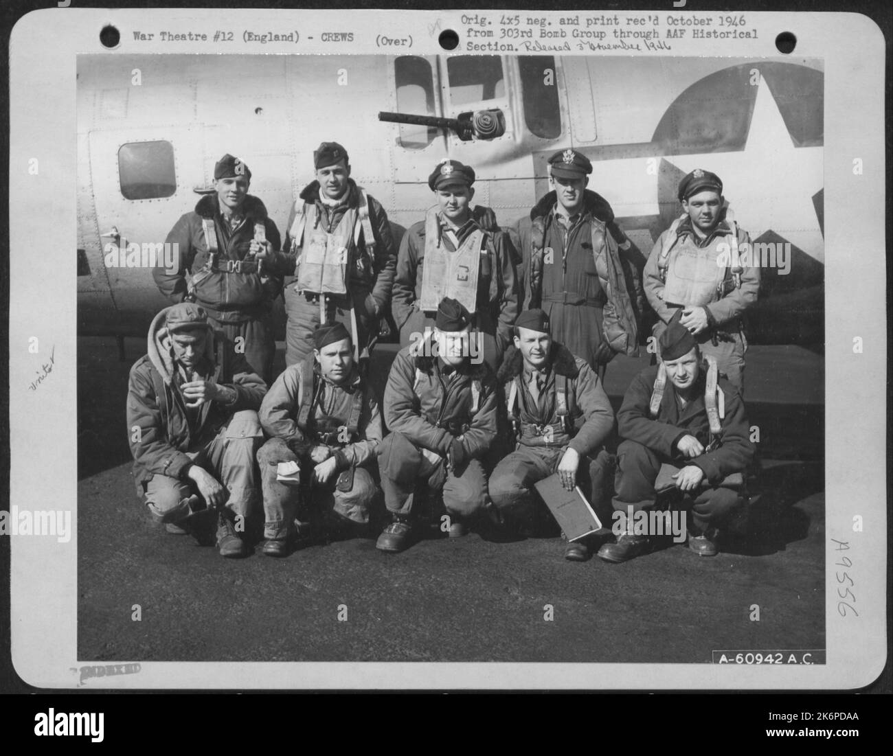 Lead Crew On Bombing Mission To Gelsenkirchen, Germany, In Front Of A ...