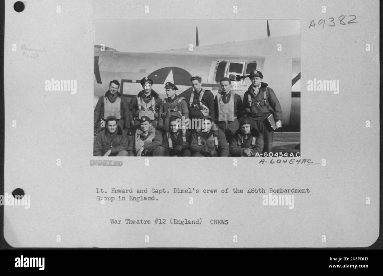 Lt. Howard And Capt. Dimel's Crew Of The 486Th Bombardment Group In ...