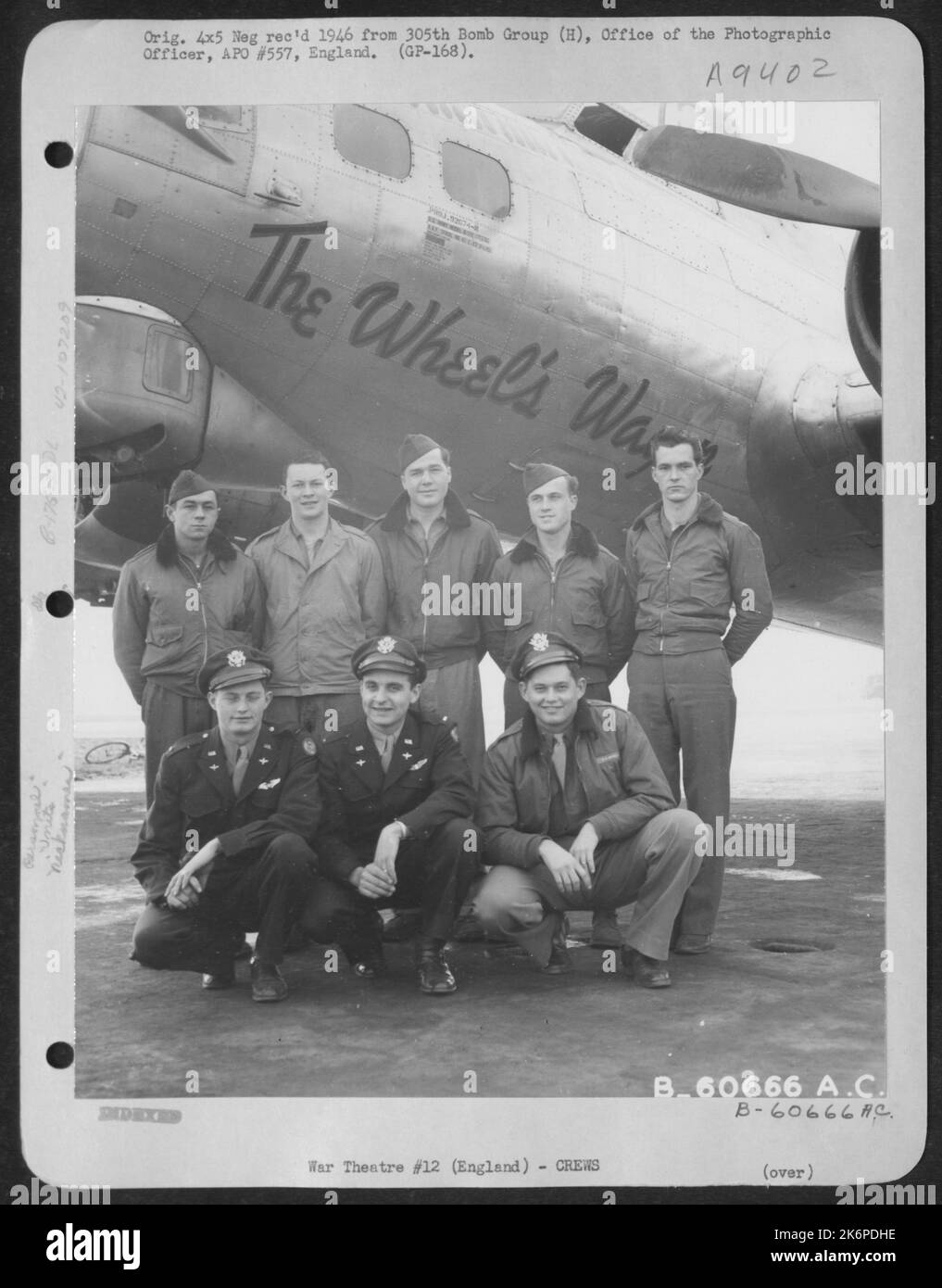 Lt. Rumola And Crew Of The 305Th Bomb Group Shown Beside Their Boeing B ...