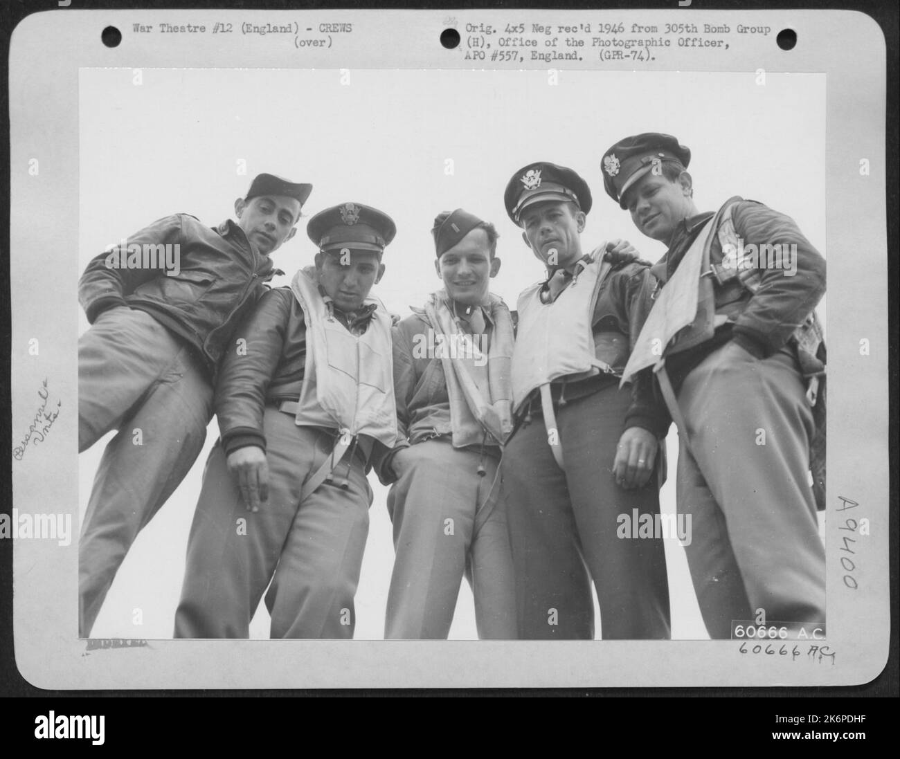 Lt. Klien And Crew Of The 305Th Bomb Group Shown At Their Air Bas In ...