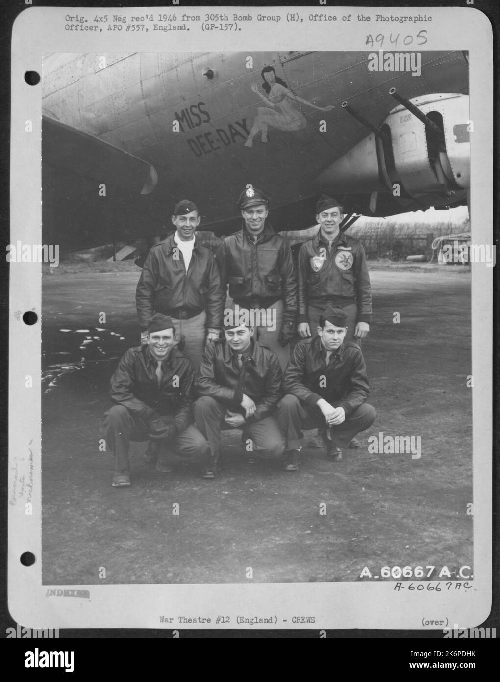 Lt. Wetherhold And Crew Of The 305Th Bomb Group Shown Beside Their ...