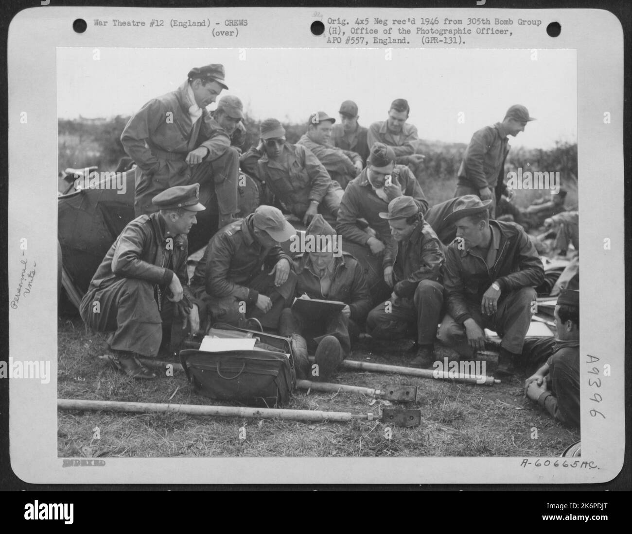 Lt. Personeus And Crew Of The 305Th Bomb Group At Their Base In England ...