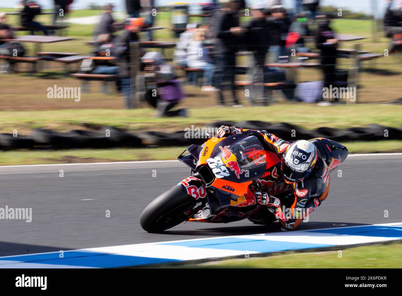 Phillip Island, Australia, 15 October, 2022. Miguel Oliveira of Portugal on the Red Bull KTM ...
