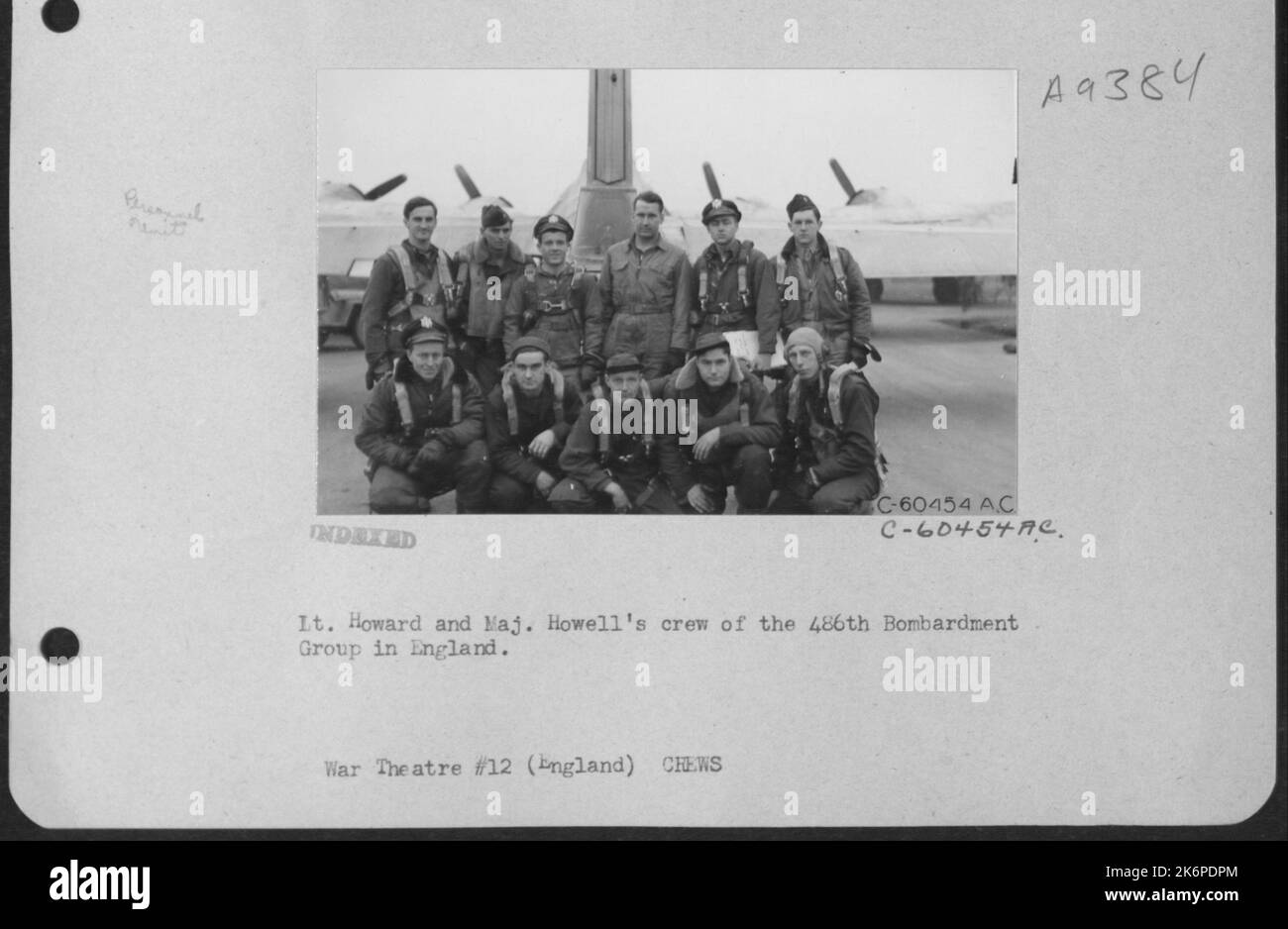 Lt. Howard And Maj. Howell's Crew Of The 486Th Bombardment Group In ...