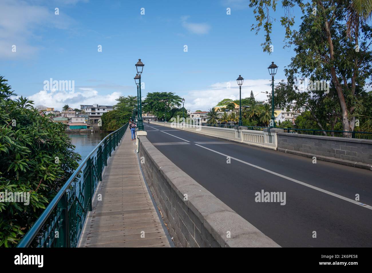 Cavendish Bridge crossing the Riviere la Chaux, Mahebourg, Mauritius ...