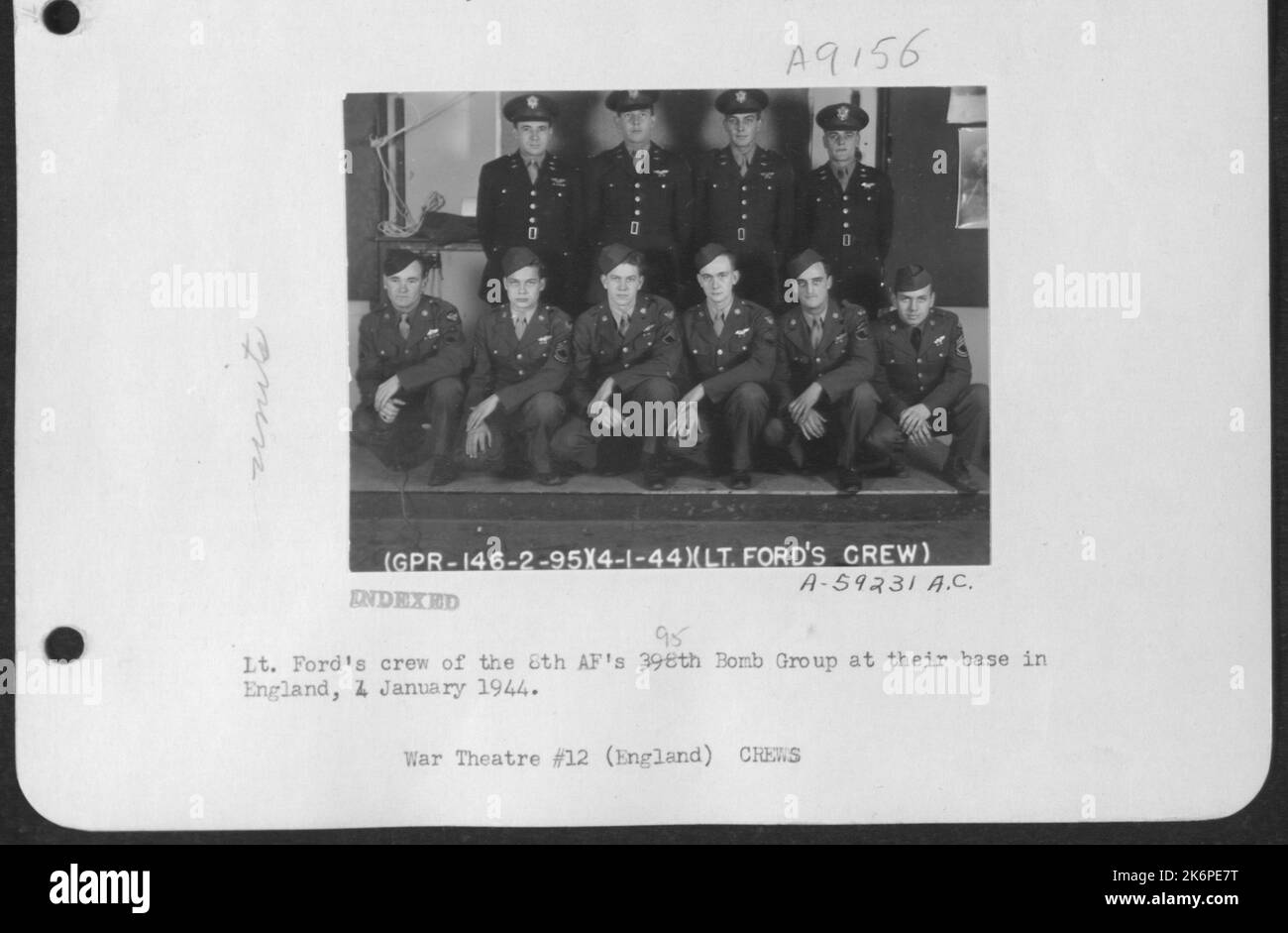 Lt. Ford's Crew Of The 8Th Af 95Th Bomb Group Standing By Their B-17 At ...