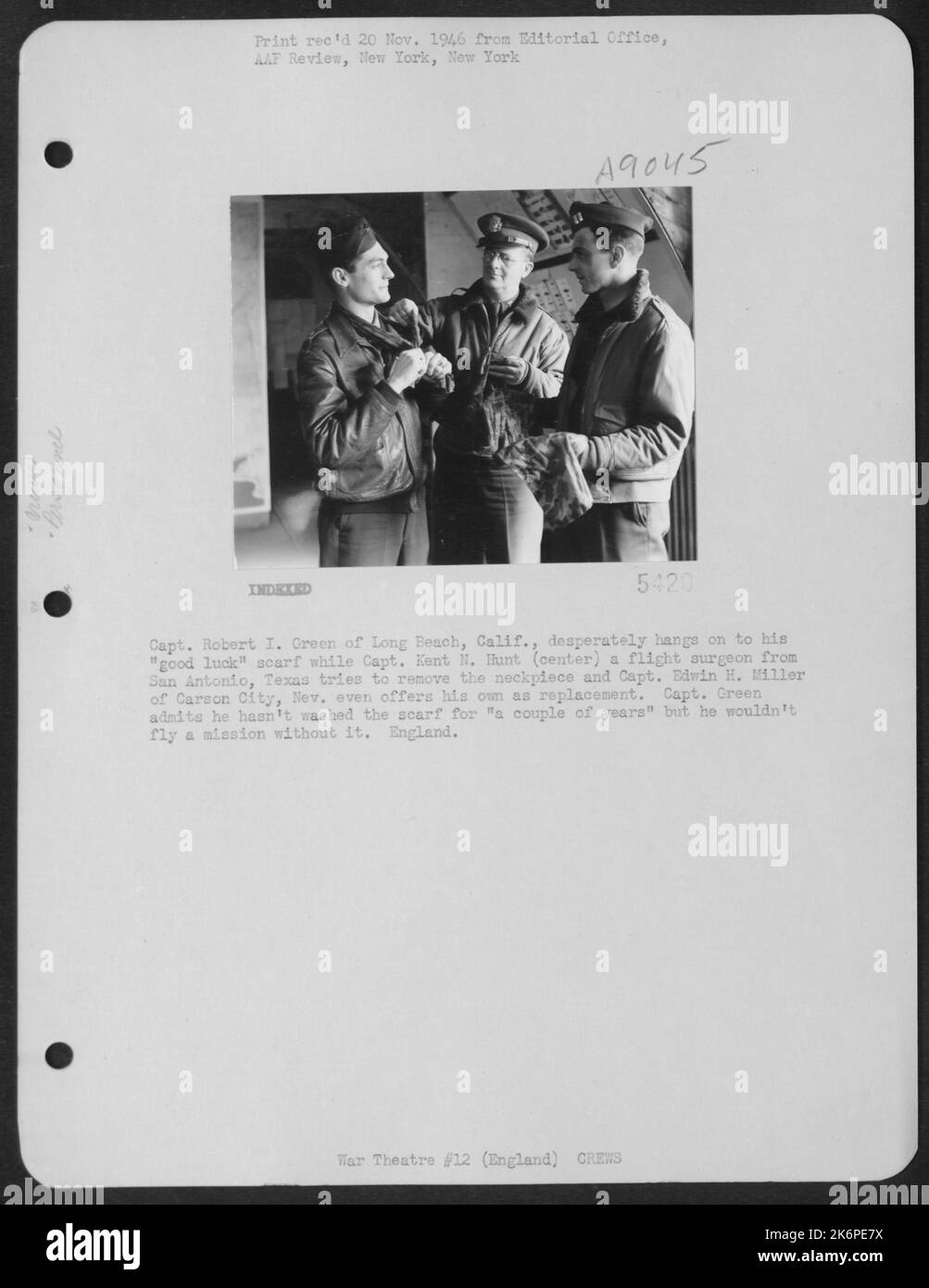 Capt. Robert I. Green Of Long Beach, Calif., Desperately Hangs On To ...