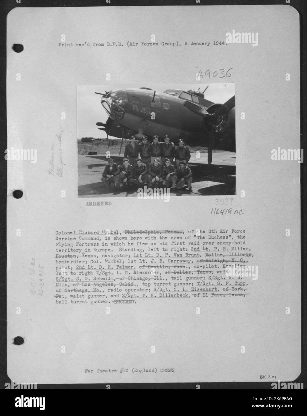 Colonel Richard Gimbel, Of The 8Th Air Force Service Command, Is Shown ...