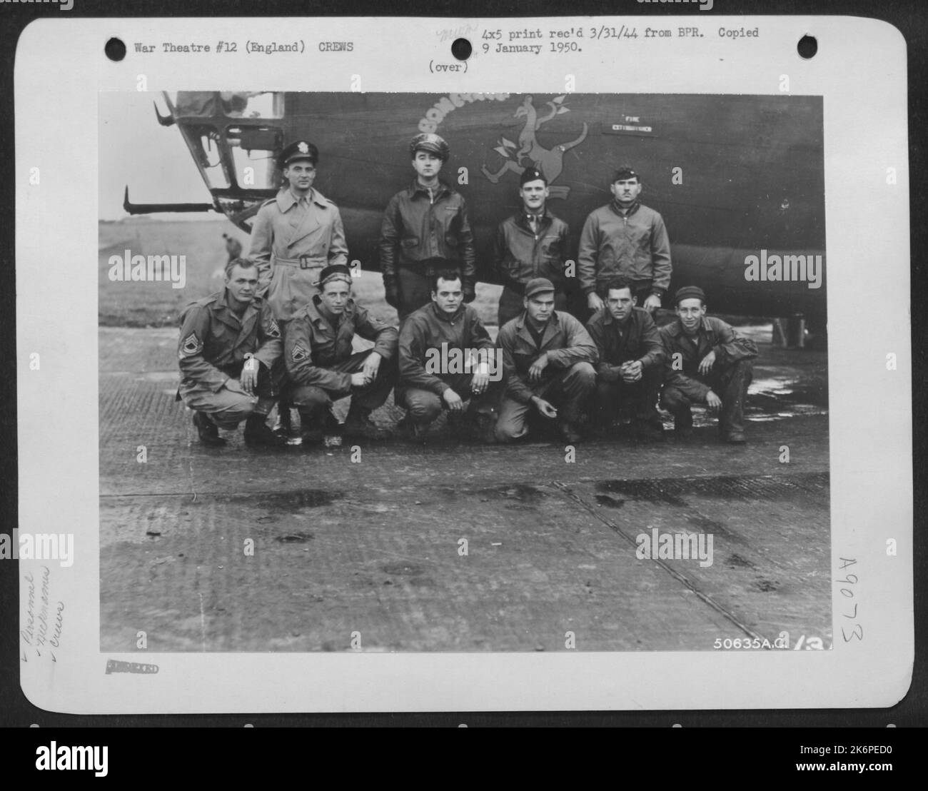 England-These airmen headed the Consolidated B-24 "Bomerang" out across ...