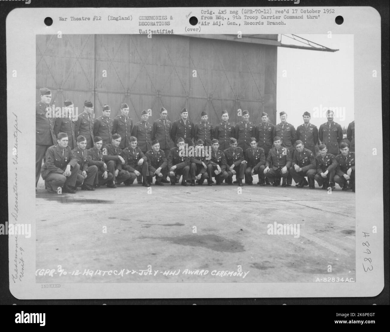 Members Of The 9Th Troop Carrier Command Pose For The Photographer ...