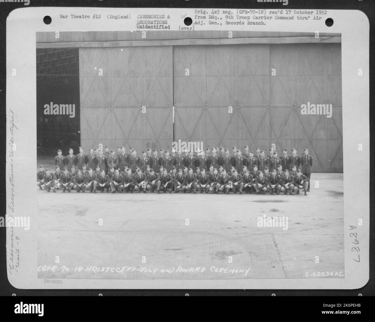 Members Of The 9Th Troop Carrier Command Pose For The Photographer ...