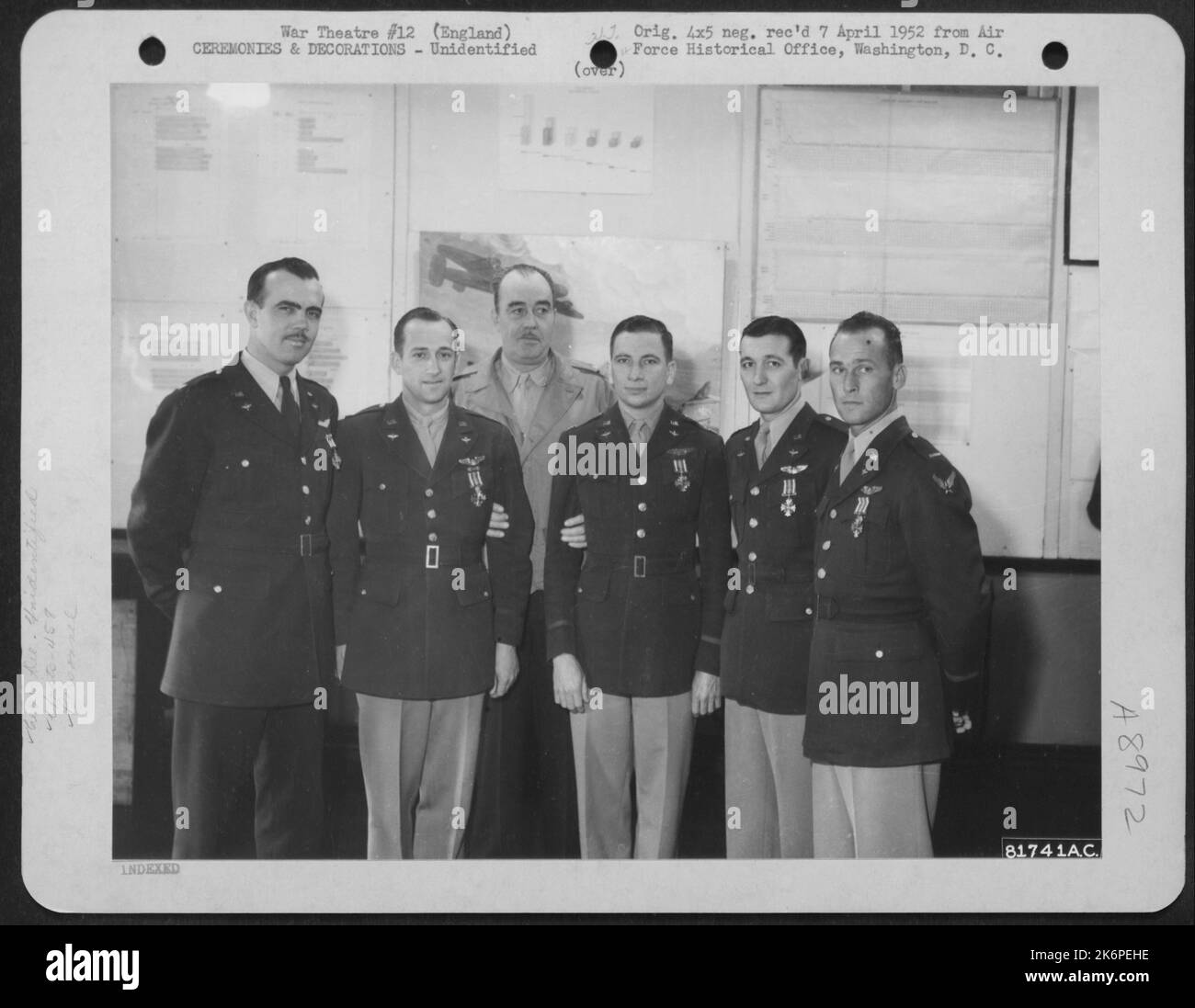 Brig. Gen. Walter R. Peck Poses With Men Of The 458Th Bomb Group After ...