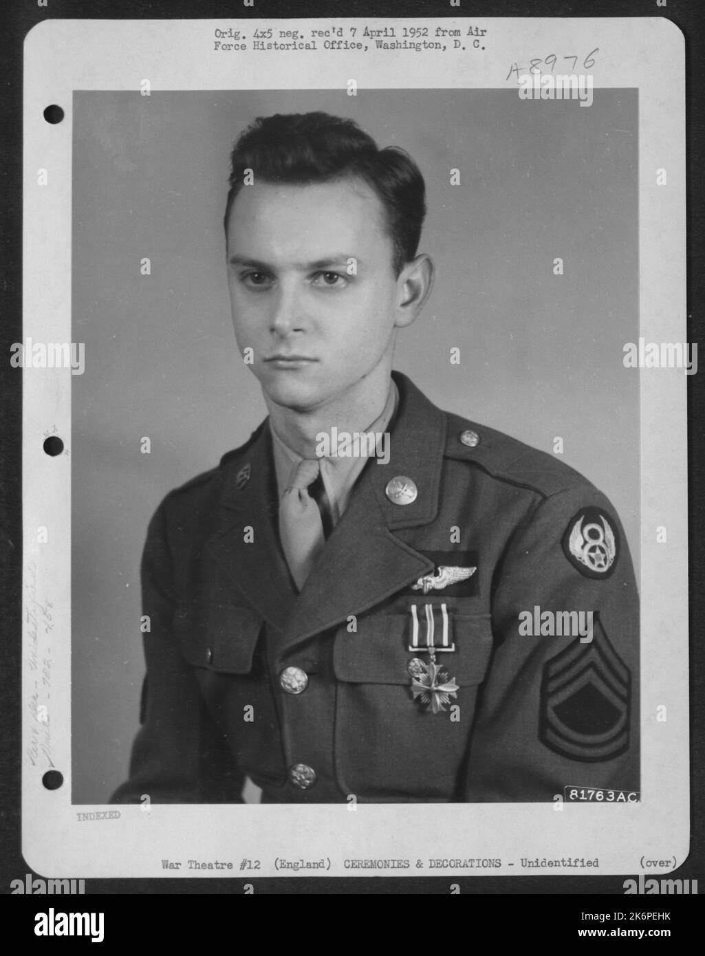 A Member Of The 752Nd Bomb Squadron, 458Th Bomb Group, Poses For The ...