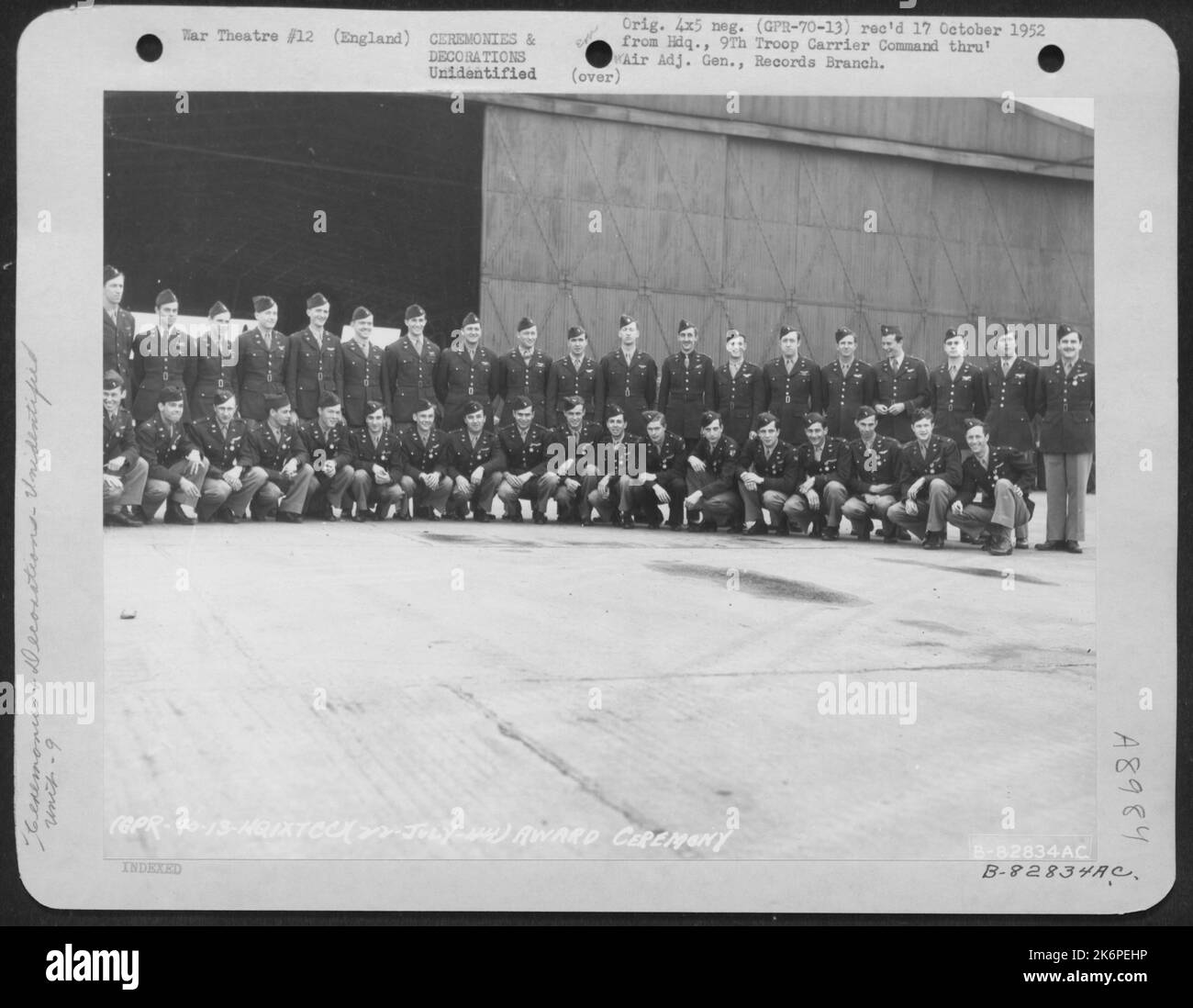 Members Of The 9Th Troop Carrier Command Pose For The Photographer ...