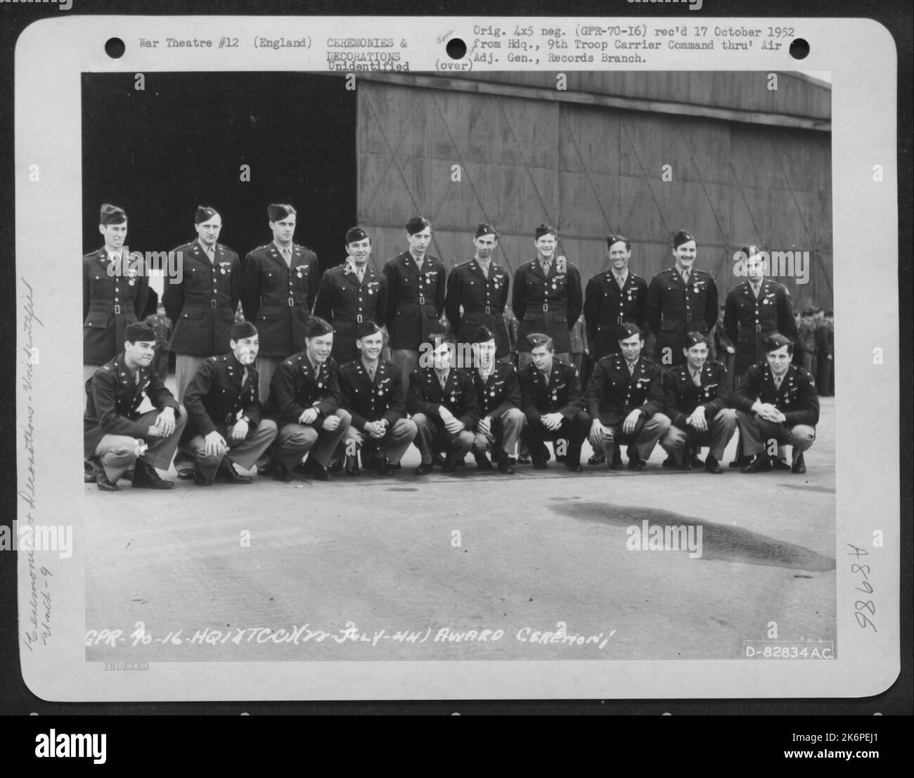 Members Of The 9Th Troop Carrier Command Pose For The Photographer ...