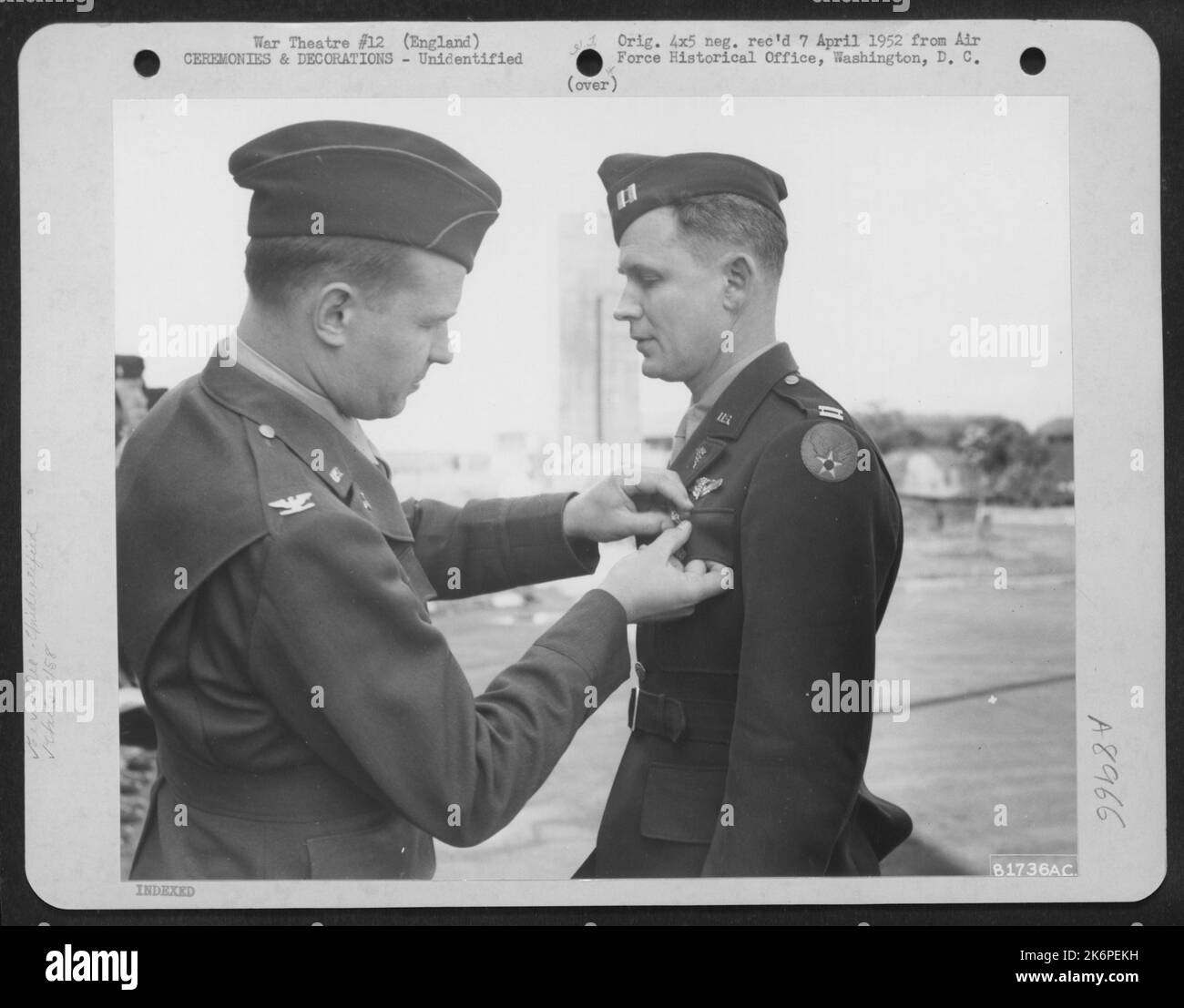 An Officer Of The 458Th Bomb Group Is Presented The Distinguished ...