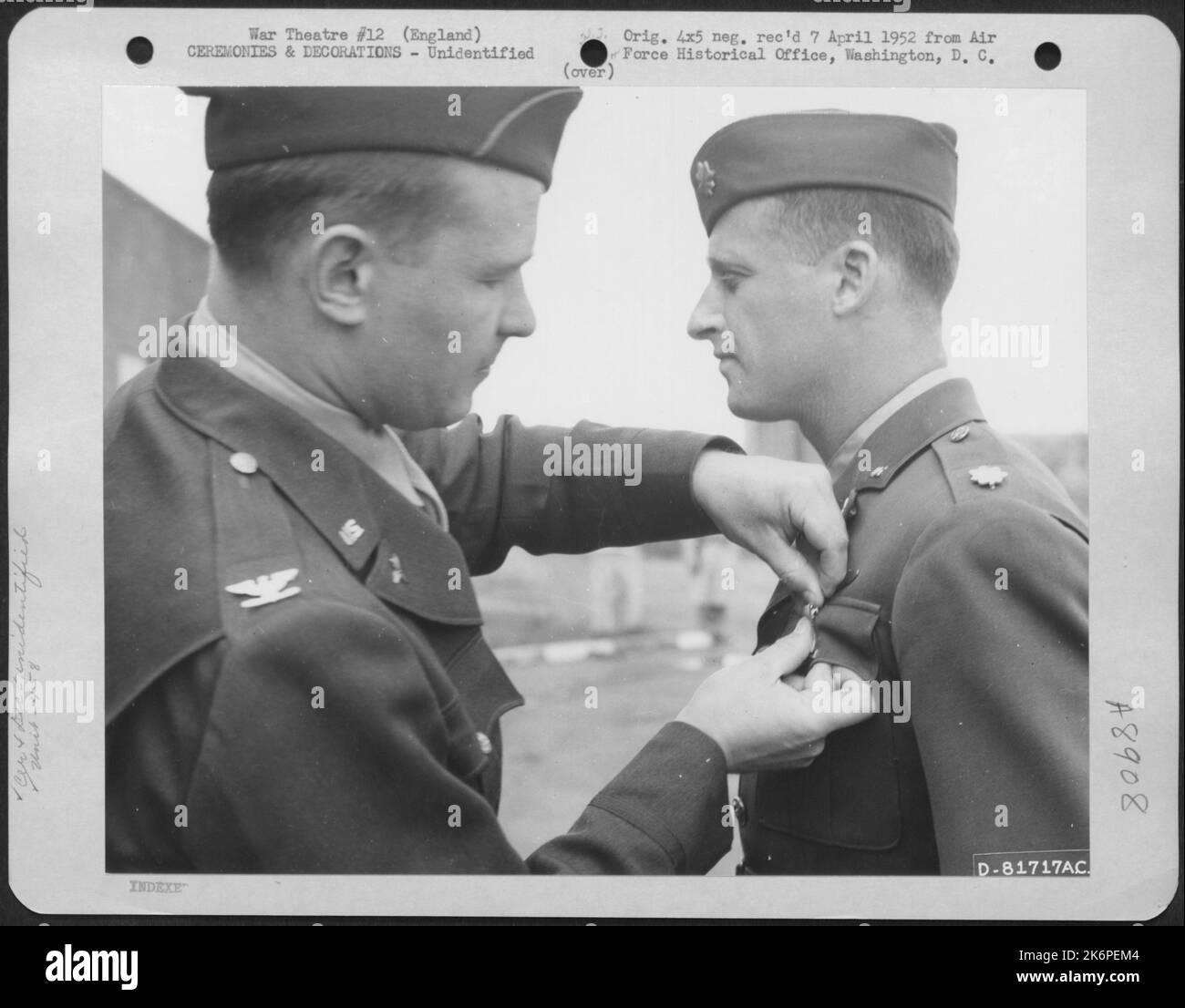 An Officer Of The 458Th Bomb Group Is Presented The Distinguished ...