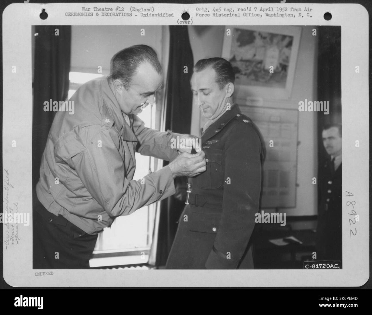 Brig. Gen. Walter R. Peck Presents The Distinguished Flying Cross To A ...