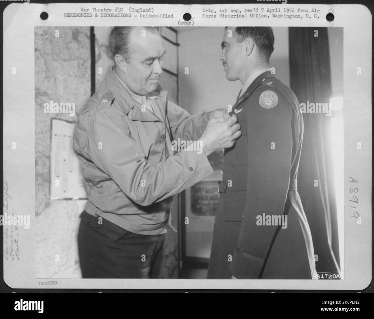 Brig. Gen. Walter R. Peck Presents The Distinguished Flying Cross To A ...