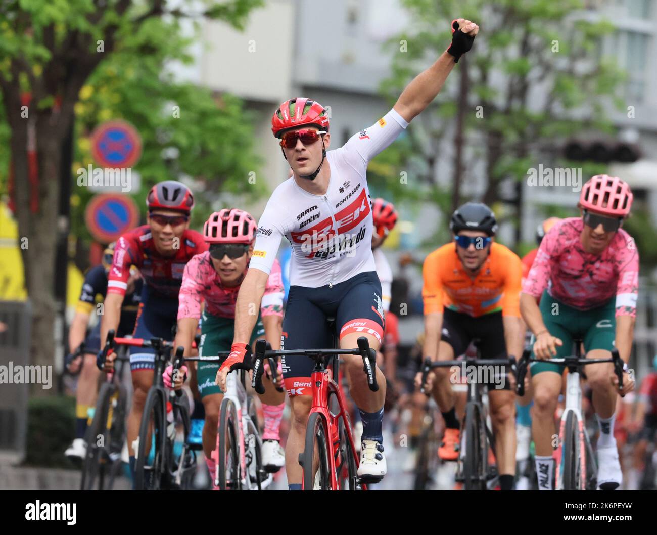 Utsunomiya, Japan. 15th Oct, 2022. Belgian cyclist Edward Theuns of ...