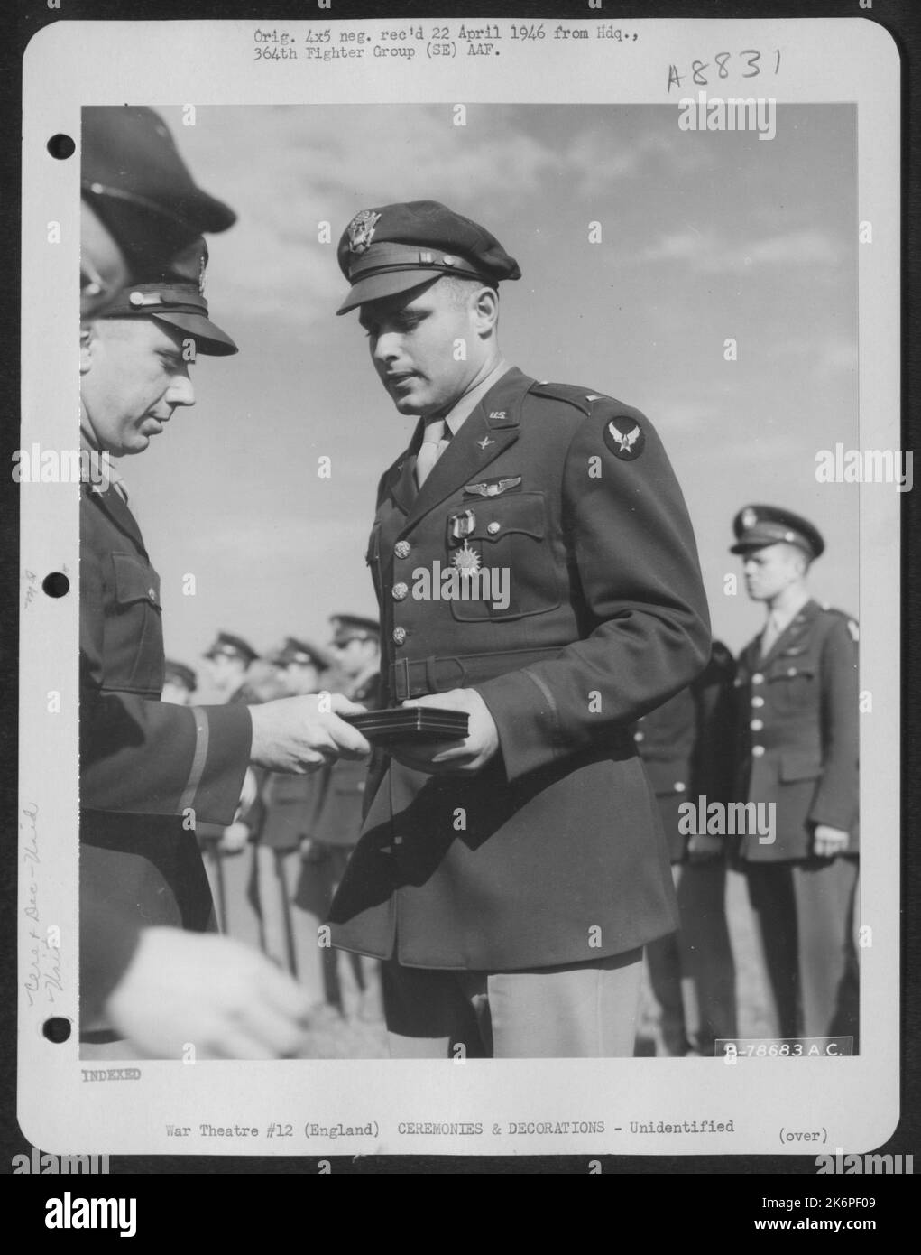 An Officer Presents The Air Medal To A Member Of The 314Th Service ...