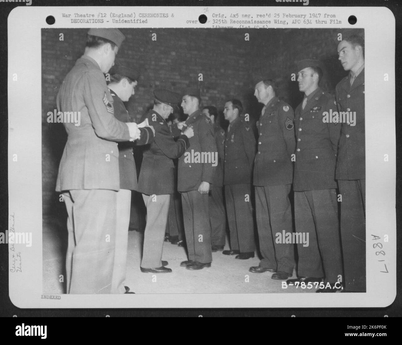 A Member Of The 390Th Bomb Group Is Presented An Award During A ...