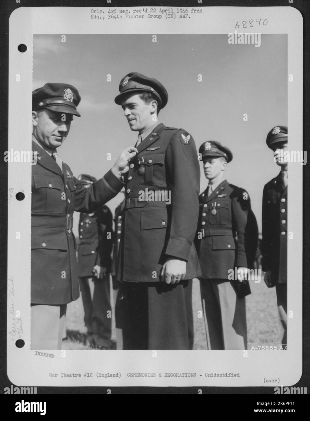 An Officer Presents The Air Medal To A Member Of The 314Th Service ...