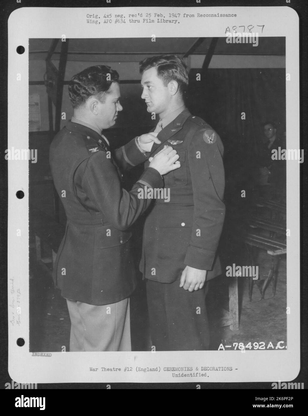 A Member Of The 379Th Bomb Group Is Presented An Award During A ...