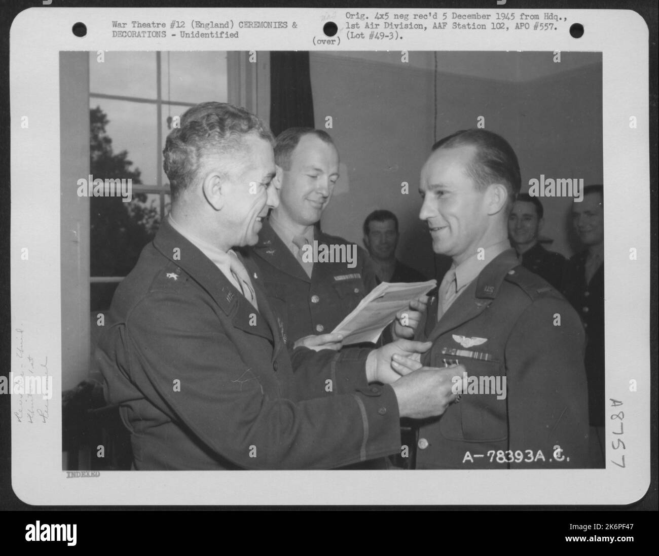 Brig. General Frank A. Armstrong Presents The Distinguished Flying ...
