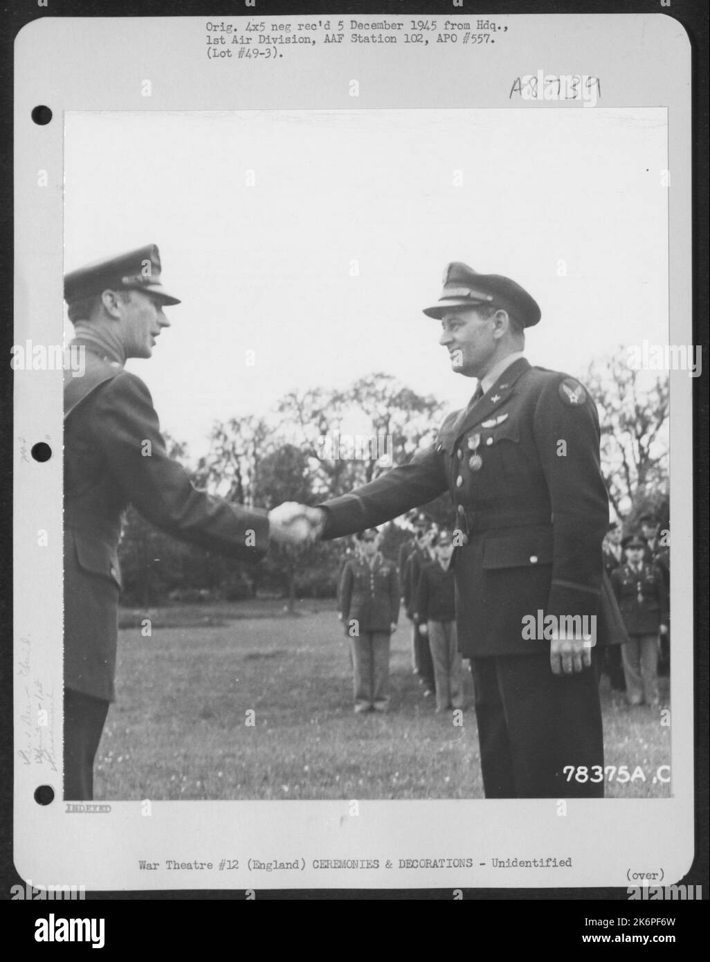 Brig. General Haywood S. Hansell, Jr., Presents An Award To A Member ...
