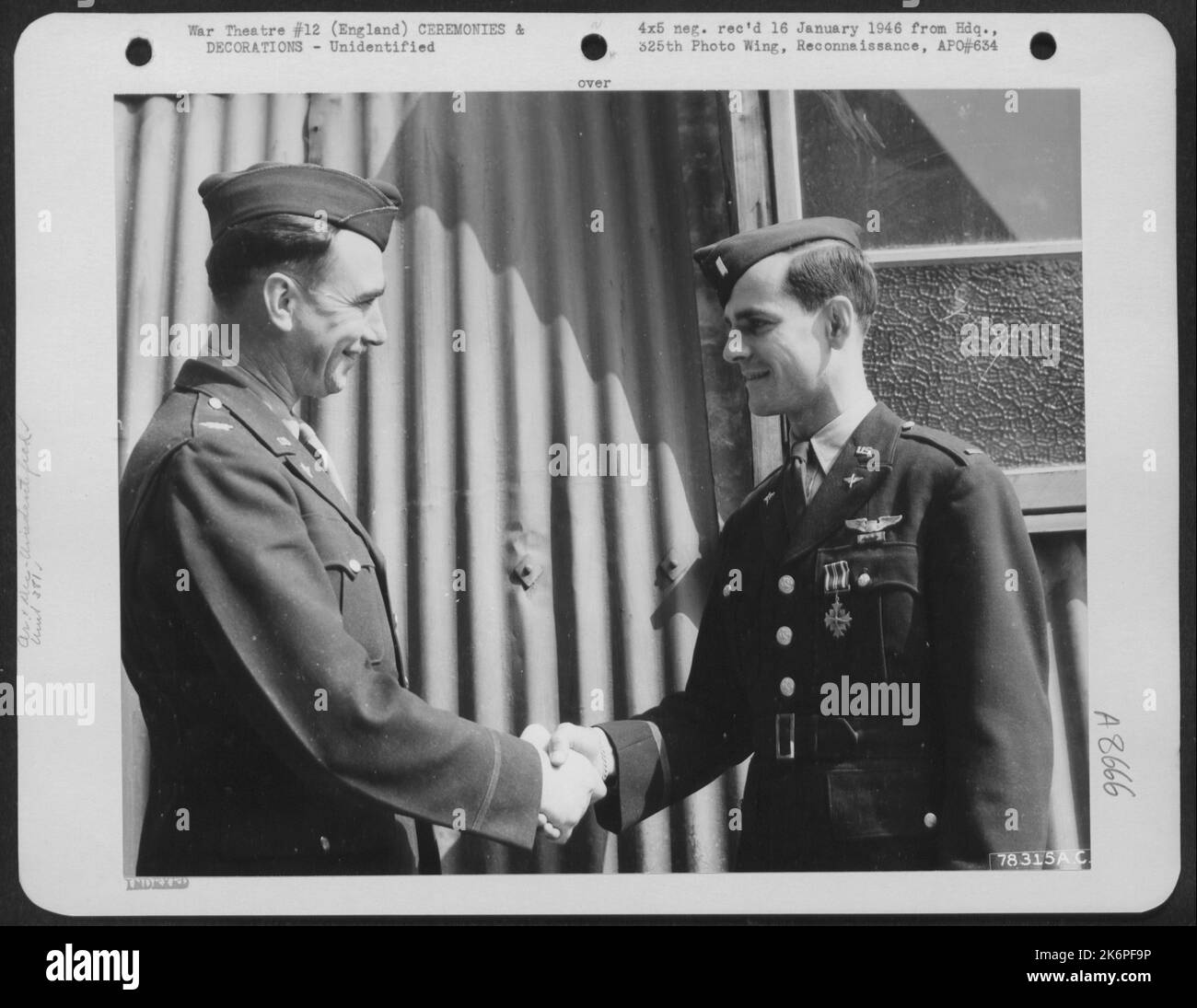 A Member Of The 381St Bomb Group Is Congratulated After Receiving The ...