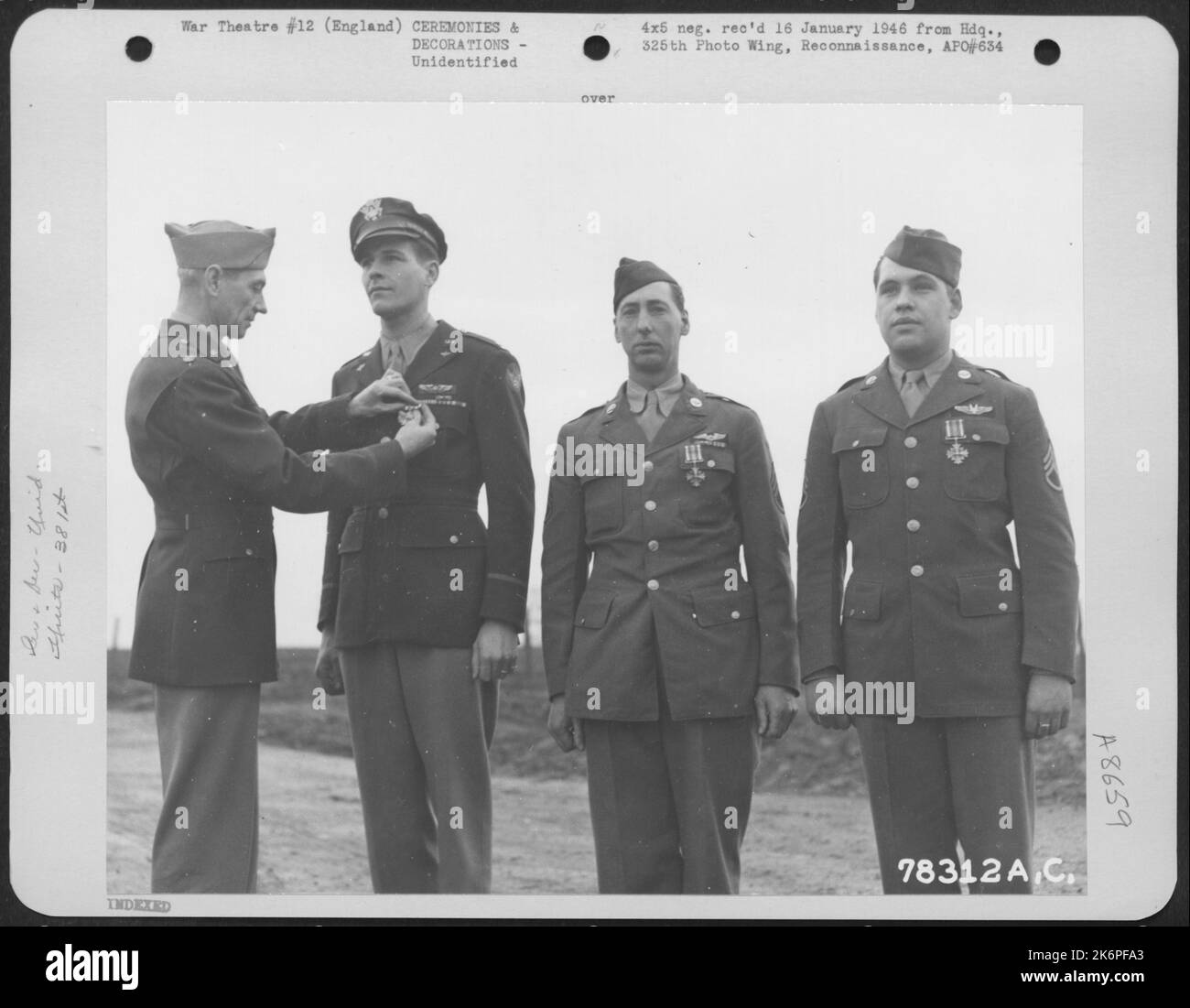 A Member Of The 381St Bomb Group Is Presented An Award During A ...
