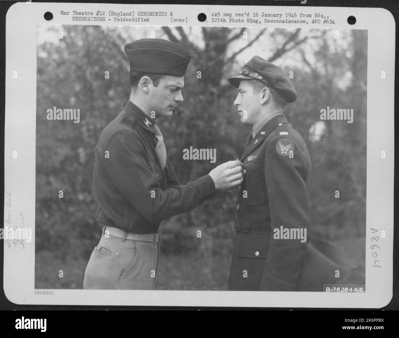 Colonel Harry P. Leber Presents An Award To A Member Of The 381St Bomb ...
