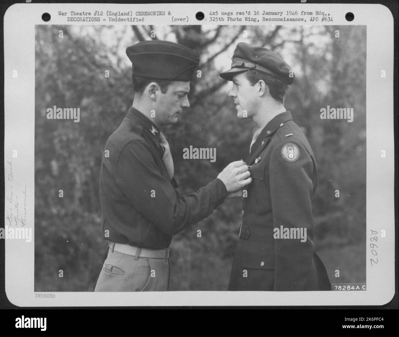 Colonel Harry P. Leber Presents An Award To A Member Of The 381St Bomb ...
