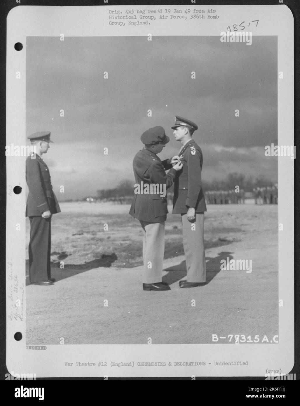 Major General Lewis H. Brereton Presents An Award To A Member Of The ...
