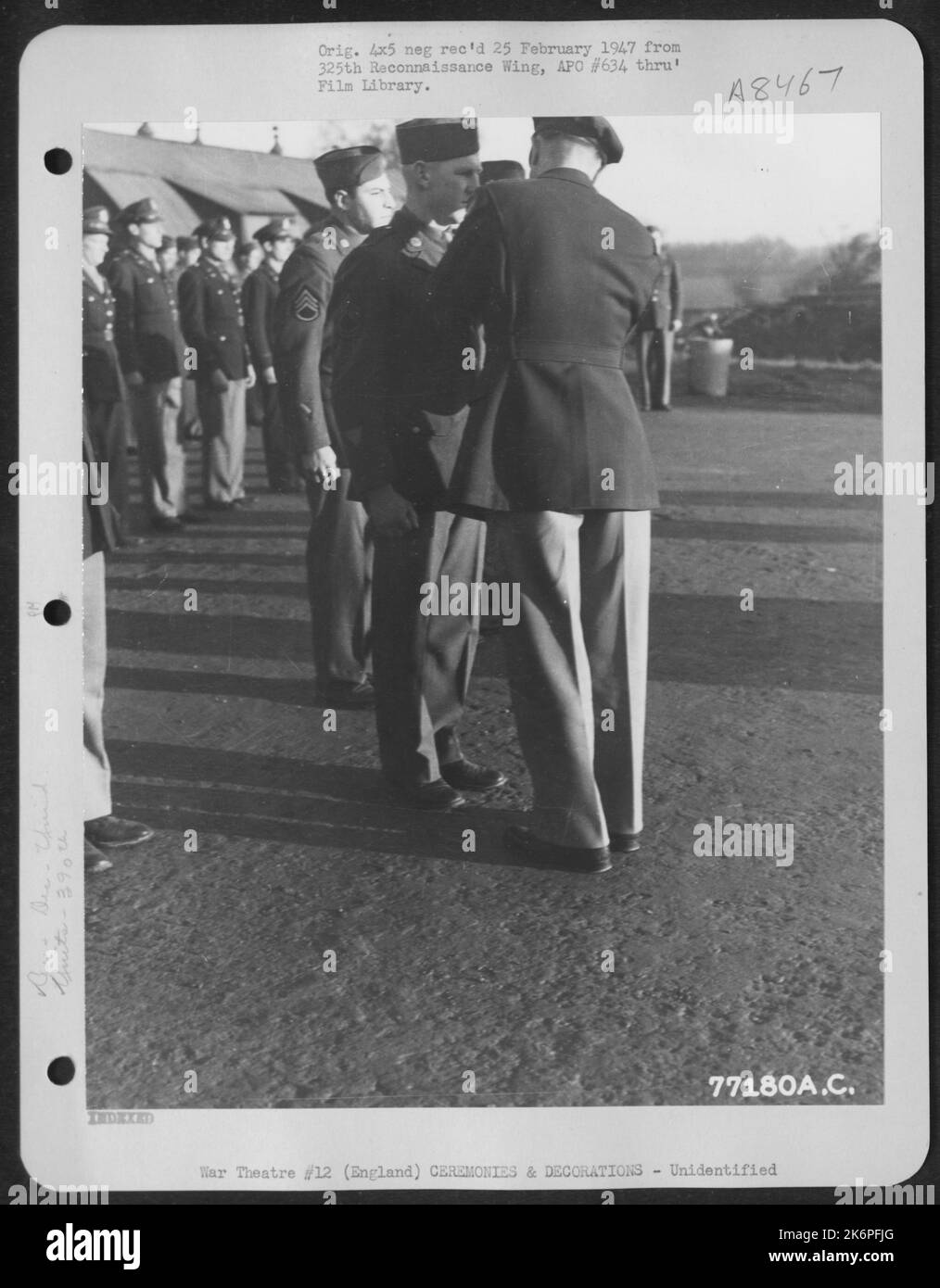 A Member Of The 390Th Bomb Group Receives An Award During A Ceremony At ...
