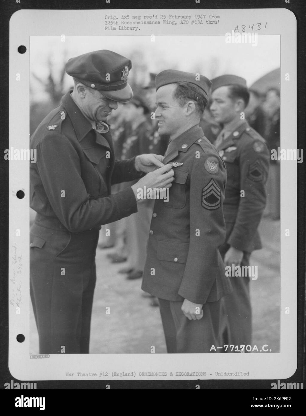 A Member Of The 390Th Bomb Group Receives An Award During A Ceremony At ...