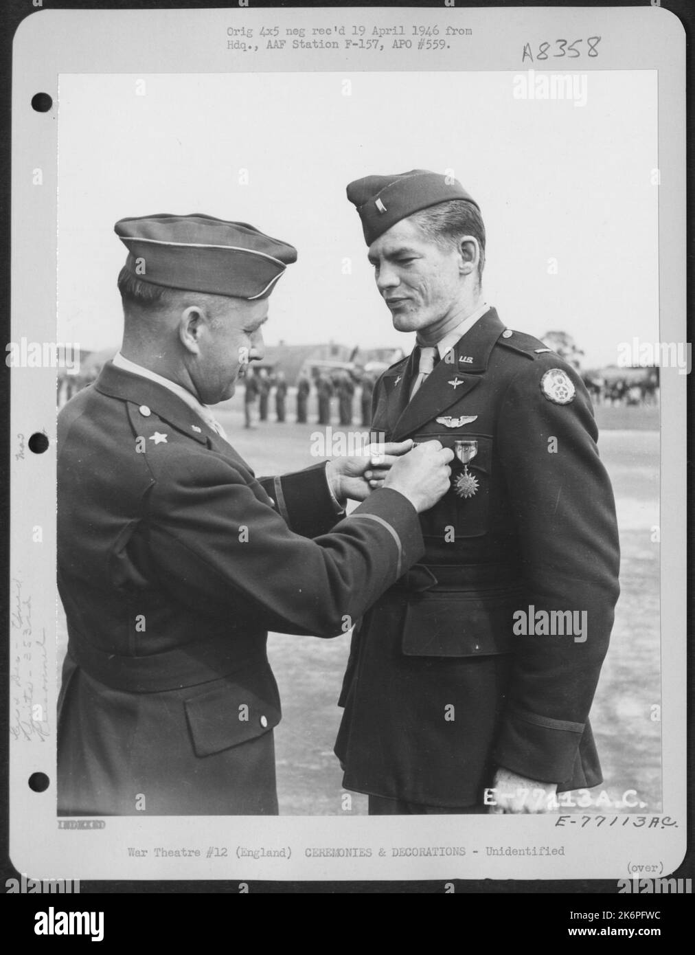 Brig General Murray C Woodbury Presents An Award To A Member Of The