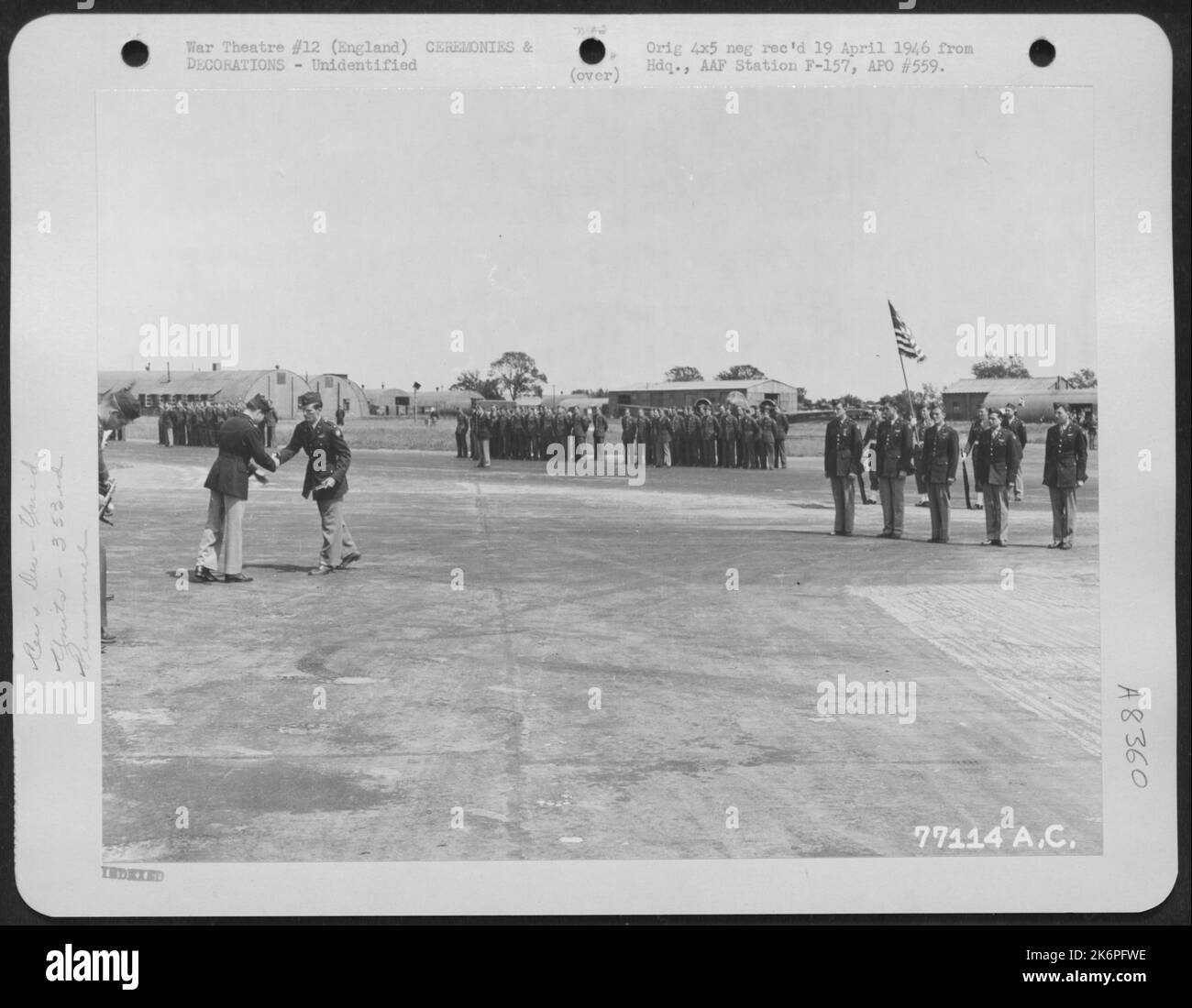 Brig General Murray C Woodbury Presents An Award To A Member Of The