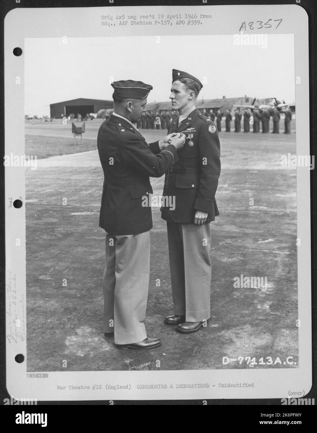 Brig General Murray C Woodbury Presents An Award To A Member Of The