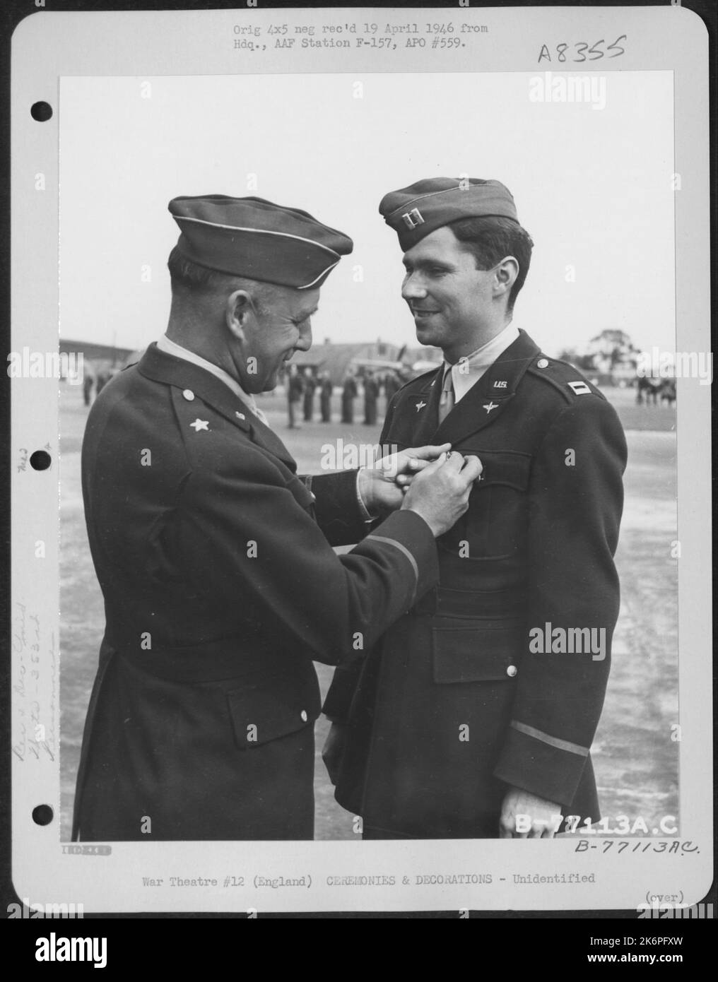 Brig General Murray C Woodbury Presents An Award To A Member Of The