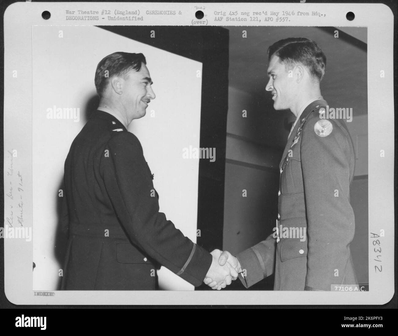 A Member Of The 91St Bomb Group Is Congratulated After Receiving An ...