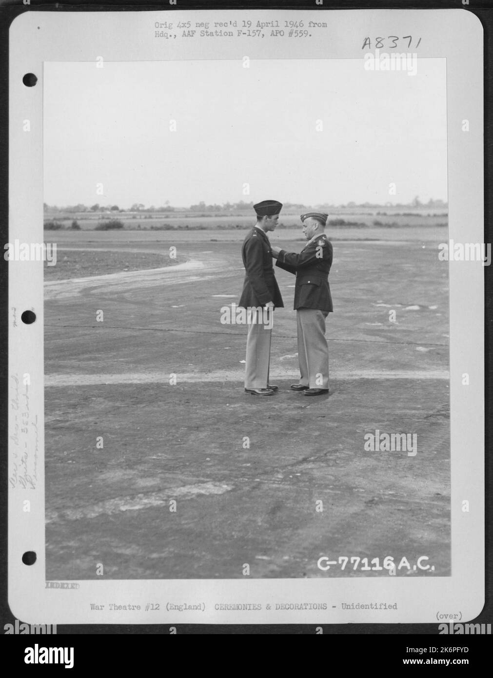 Brig General Murray C Woodbury Presents An Award To A Member Of The