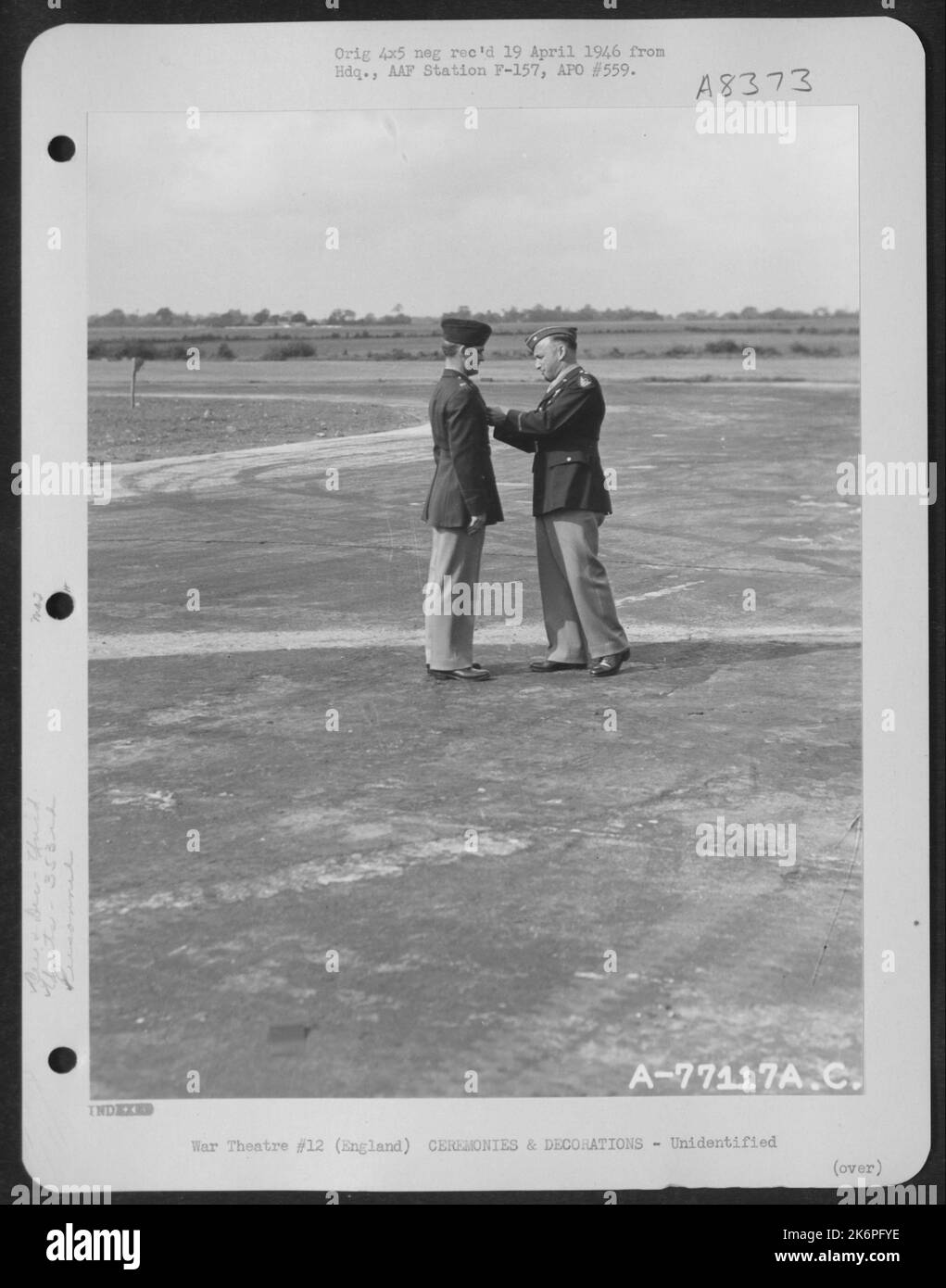 Brig General Murray C Woodbury Presents An Award To A Member Of The