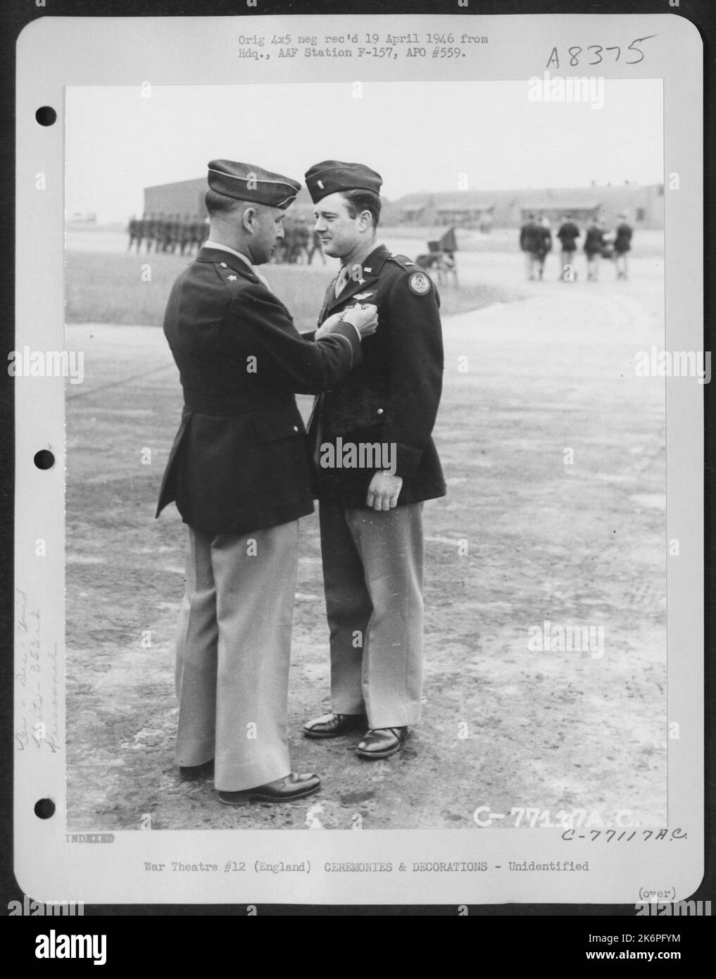 Brig General Murray C Woodbury Presents An Award To A Member Of The