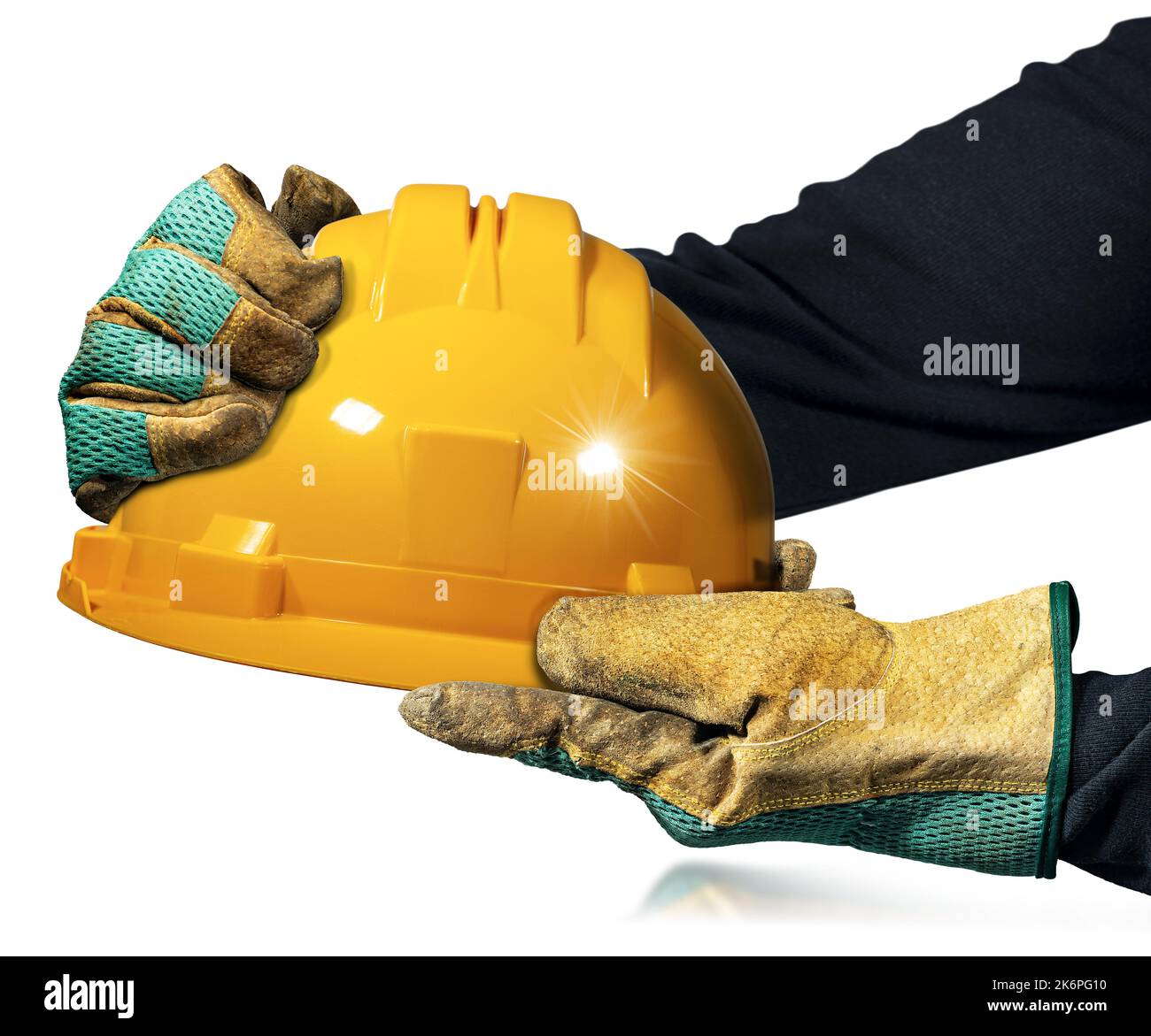 Hand holding workplace safety Cut Out Stock Images & Pictures - Alamy