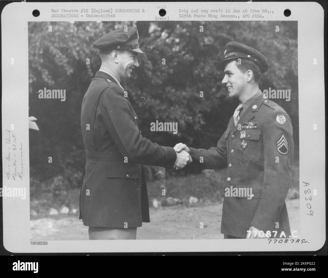 Brig. General William M. Gross Congratulates A Member Of The 381St Bomb ...